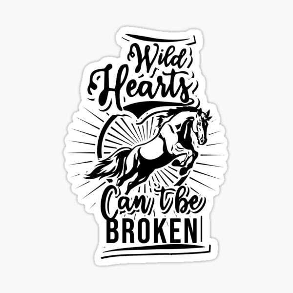 "Wild hearts, horse riding" Sticker for Sale by Cutebutfunny | Redbubble