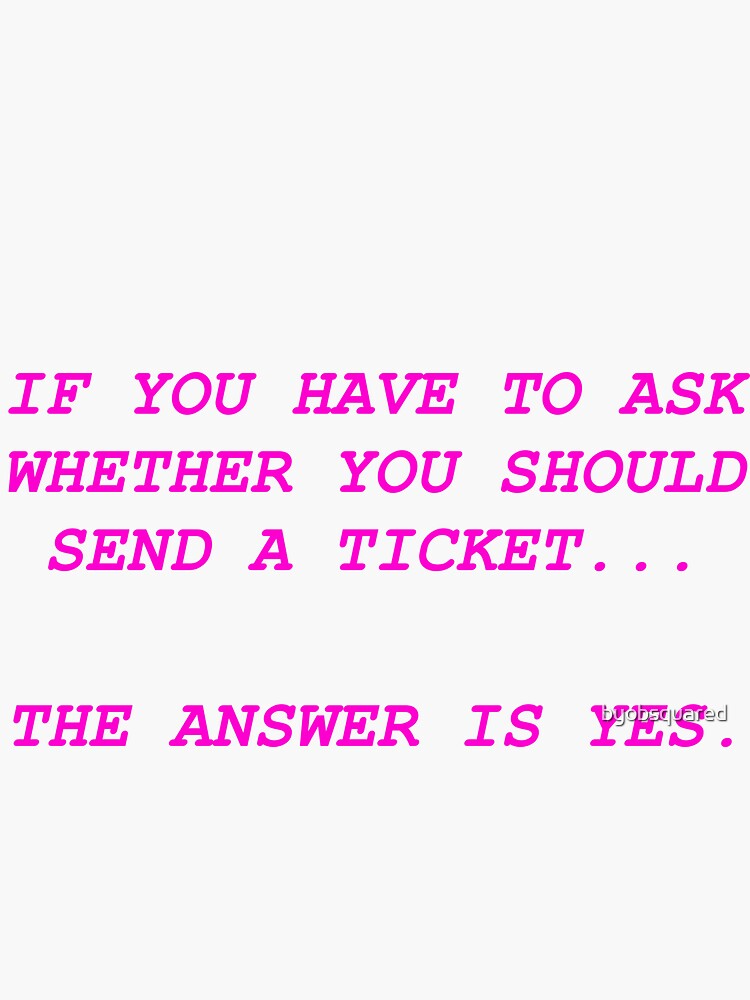 "The Answer is Yes" Sticker for Sale by byobsquared | Redbubble