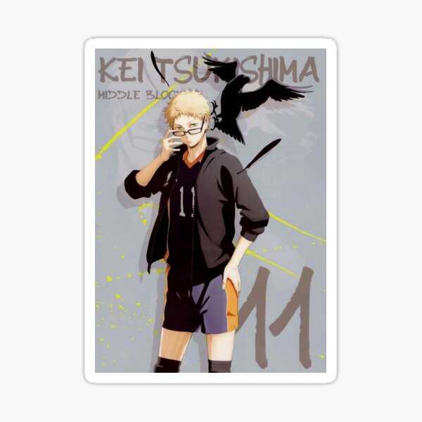 "Haikyuu Tsukishima" Sticker for Sale by terpres | Redbubble