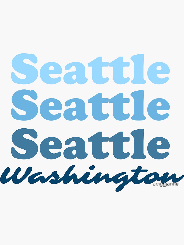 "Seattle Sticker" Sticker for Sale by amyyjanne | Redbubble