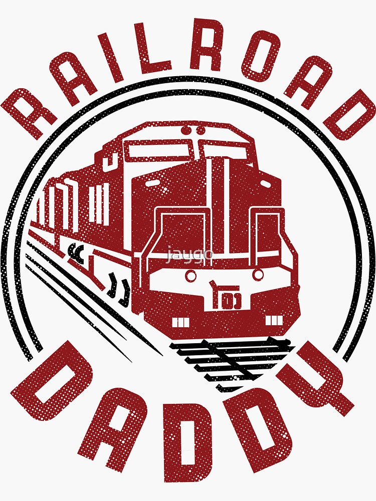 "Railroad Daddy Train Dad" Sticker by jaygo | Redbubble