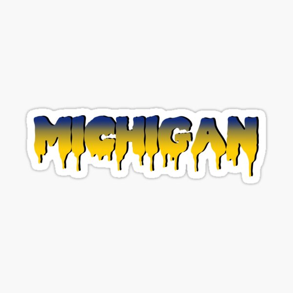 "Michigan Drip Sticker" Sticker for Sale by hannah-jess | Redbubble