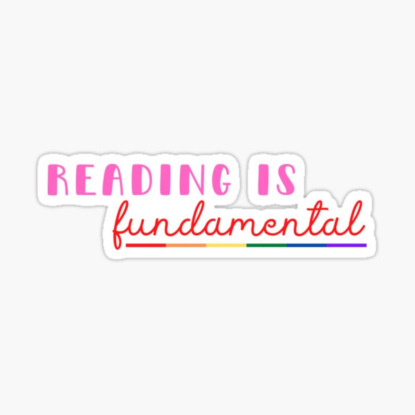 "reading is fundamental" Sticker for Sale by PinkDuckTees | Redbubble
