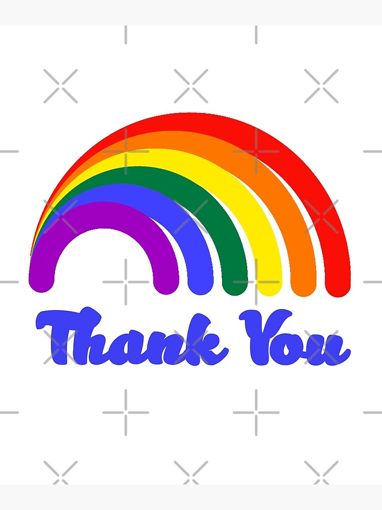 "Thank You Rainbow Support" Poster for Sale by MagicBoutique | Redbubble