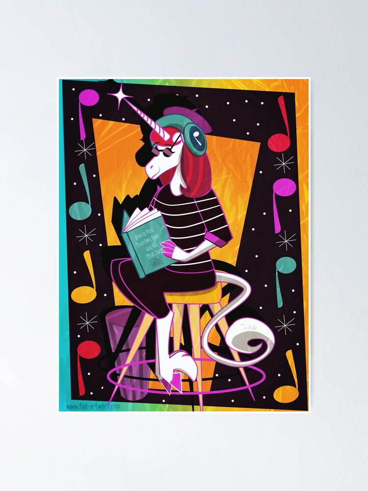 "Jazz the Beatnik Unicorn" Poster for Sale by FAD-Artwork | Redbubble