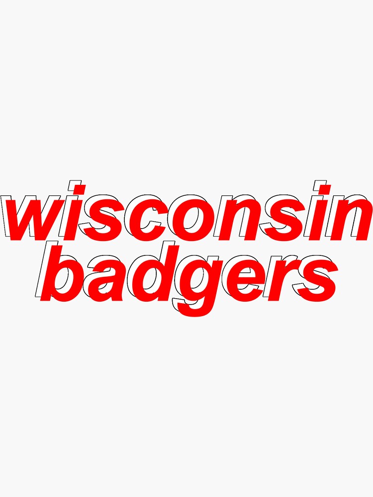 "Wisconsin Badgers" Sticker for Sale by abbycody13 | Redbubble