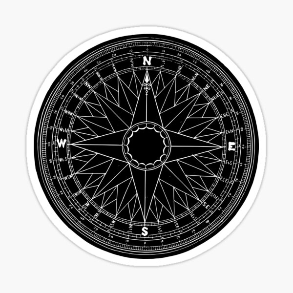 Compass Face Sticker For Sale By Reethes Redbubble