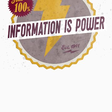 "Information Is Power" Sticker for Sale by Curtis Cunningham | Redbubble