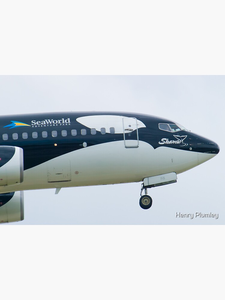 "N715SW Southwest Airlines Shamu Boeing 737-7H4 Nose" Art Print by ...