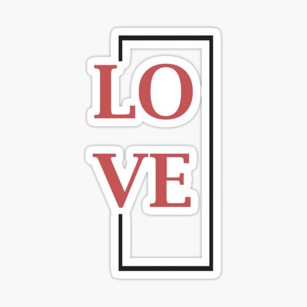 "Rectangle Love" Sticker for Sale by juns | Redbubble