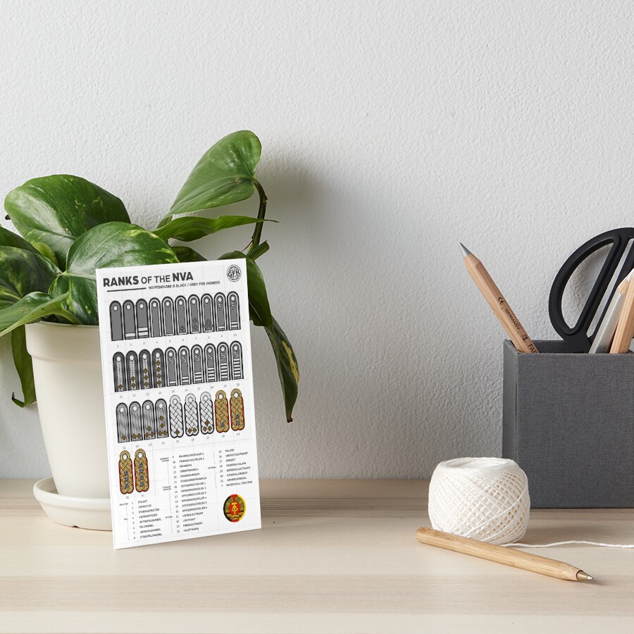 "NVA Ranks V1" Sticker for Sale by Military-Grafik | Redbubble