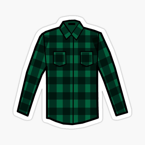 "Green Flannel Shirt" Sticker for Sale by hmiller013 | Redbubble