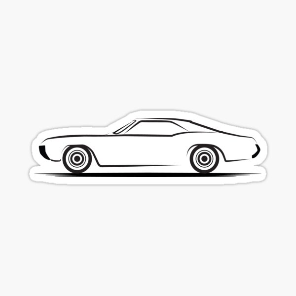 "1969 Buick Riviera Black" Sticker by azoid | Redbubble