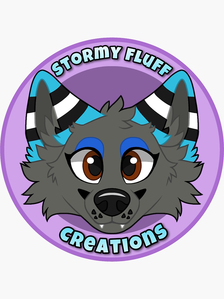 "Stormy Fluff Creations Logo" Sticker for Sale by StormyFluff | Redbubble