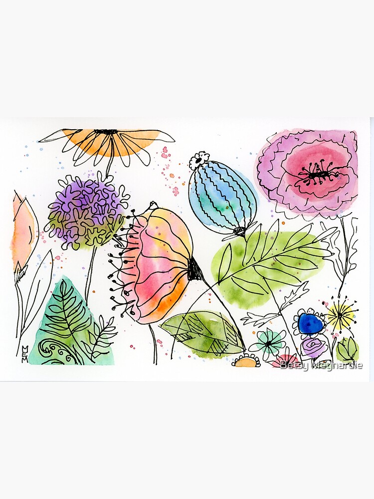 "watercolor doodles" Poster for Sale by bmeynardie | Redbubble