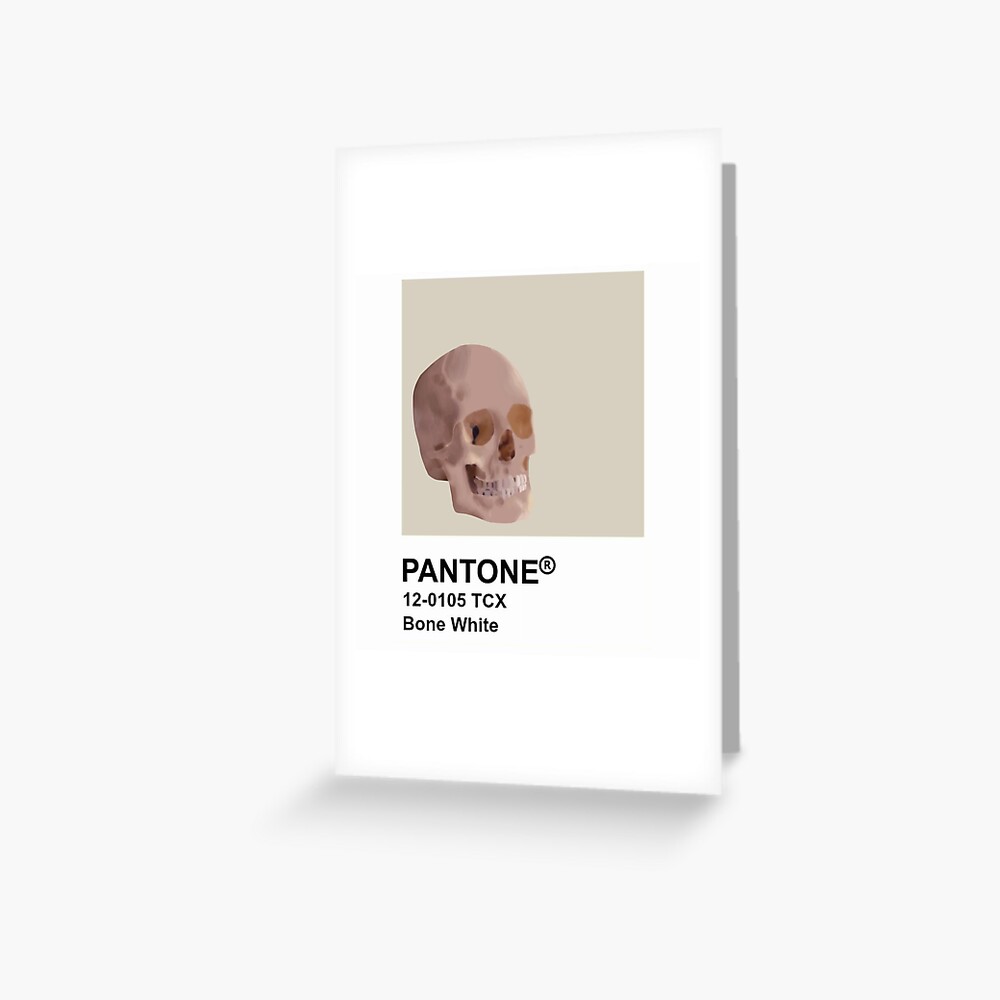 "PANTONE bone white" Greeting Card for Sale by Nationwidetrash | Redbubble