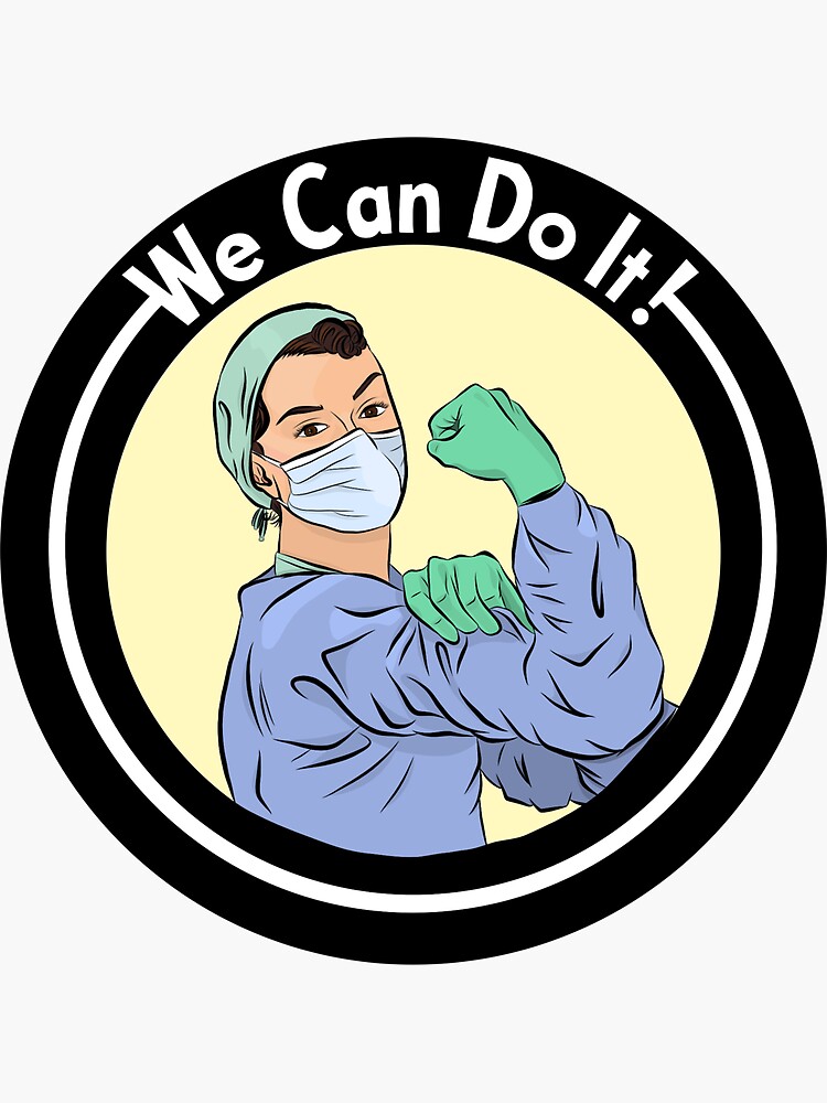 "We Can Do It!" Sticker for Sale by leacatt | Redbubble