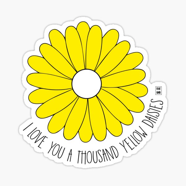 "A thousand yellow daisies" Sticker for Sale by featuringabi | Redbubble