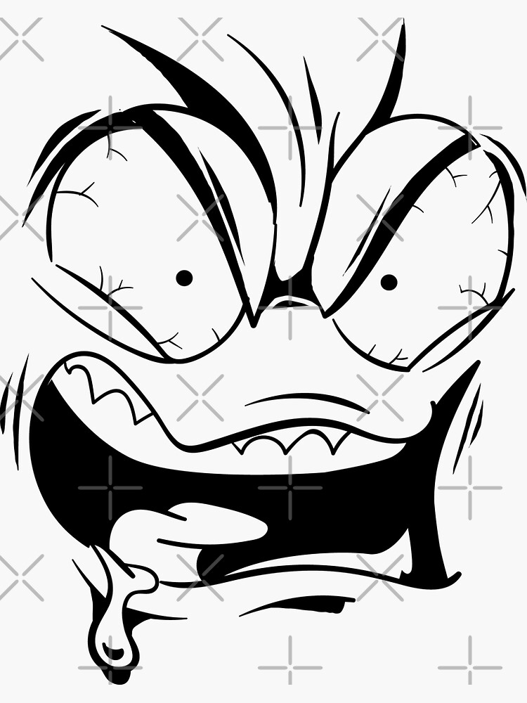  Mad Face Sticker For Sale By NEWROOTCAT Redbubble