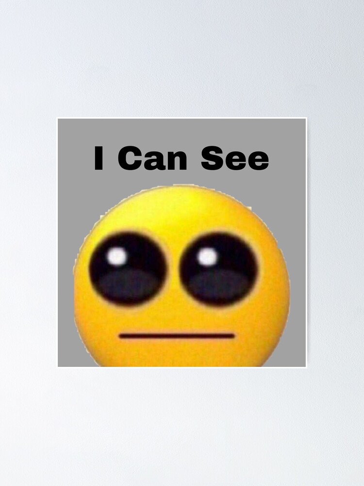 ""I can see" I pretend I do not see it meme reaction sticker" Poster by ...
