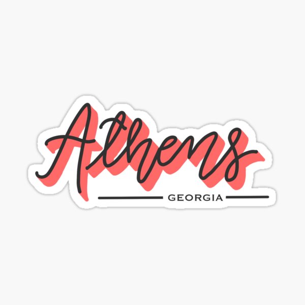 "Athens Georgia" Sticker for Sale by francescarp5 | Redbubble