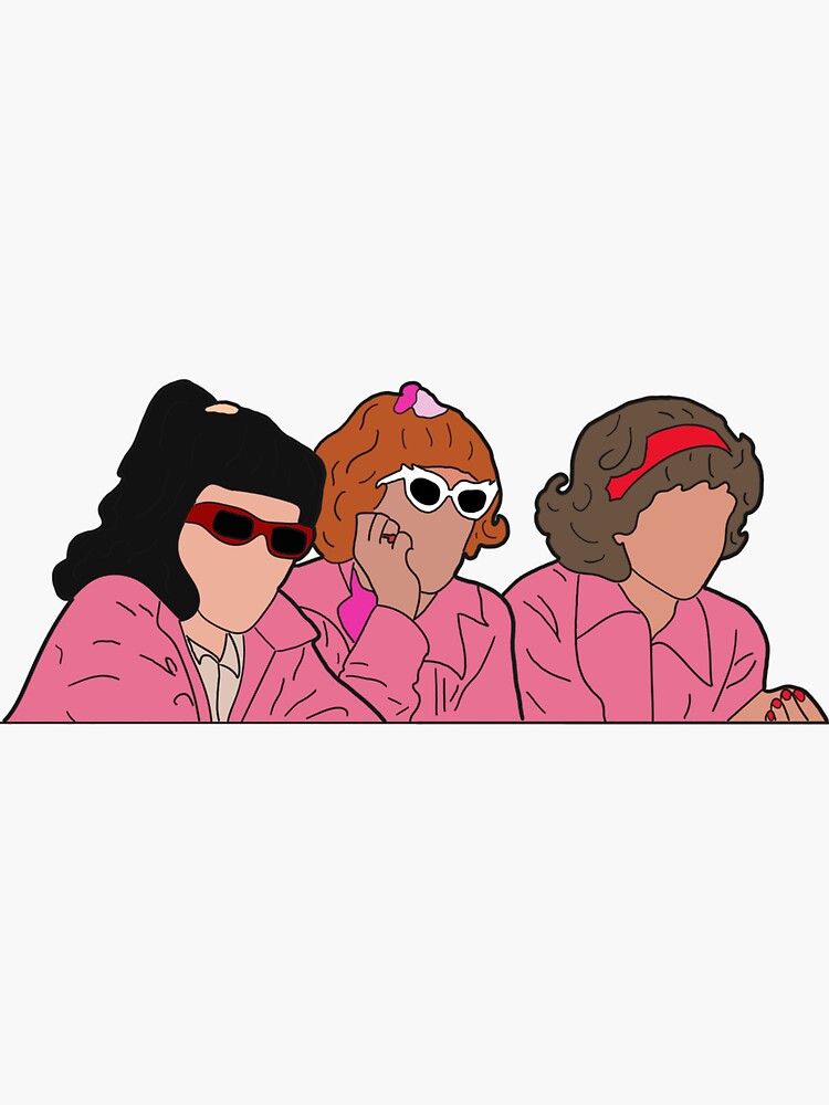 "Ladies in Pink" Sticker for Sale by analysaaah | Redbubble