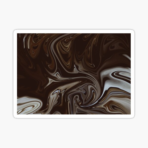 "Melted Chocolate Abstract Painting" Sticker by wagnerps | Redbubble