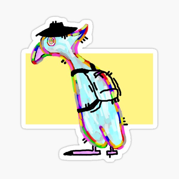 "Bubbly Bird" Sticker by BabuDevluu | Redbubble