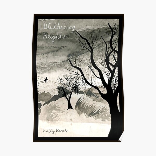 "Book Cover Art of Wuthering Heights by Emily Bronte" Poster for Sale ...