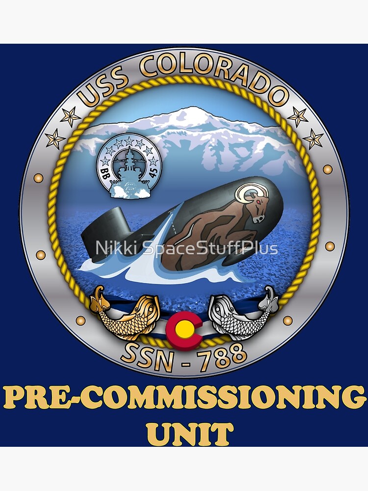 "SSN-788 Pre-Commissioning Unit Crest for Dark Colors" Poster by ...