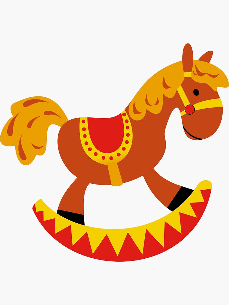 "Rocking horse" Sticker by deeennyy | Redbubble