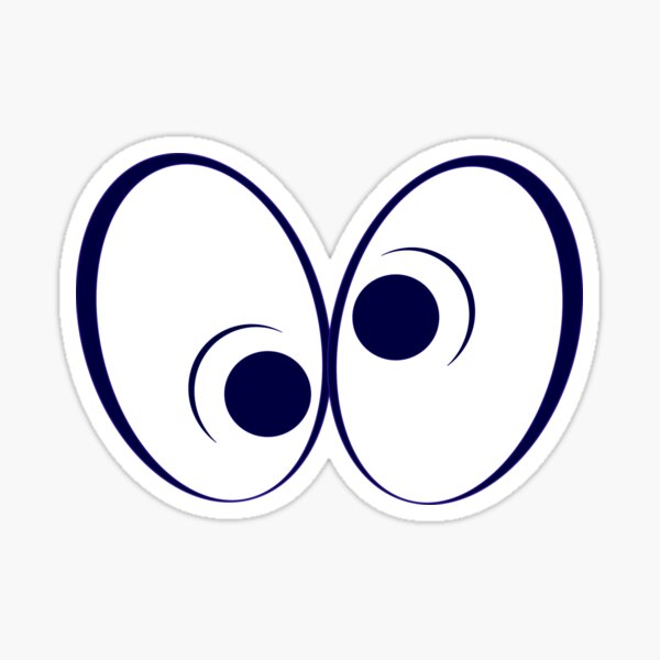 "Cartoon's big eyes" Sticker for Sale by RonaldKitama | Redbubble