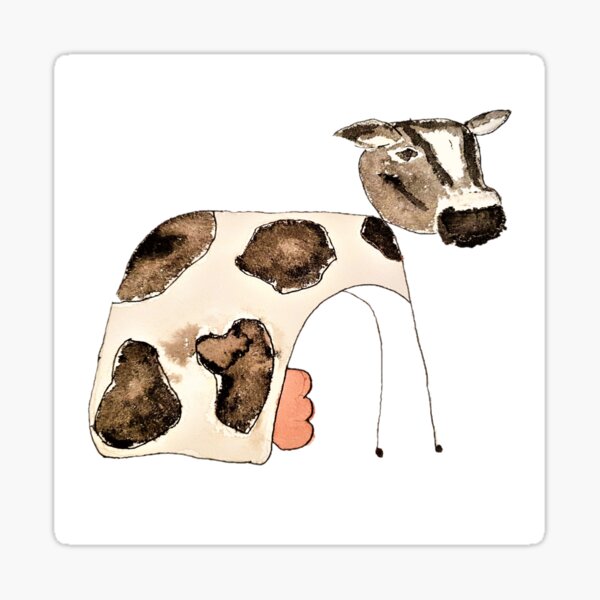 "Cow" Sticker for Sale by tommytorsion | Redbubble
