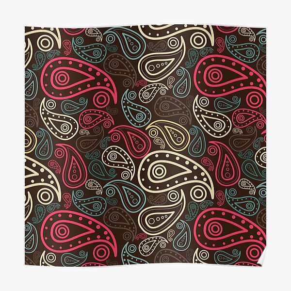 "Traditional Paisley " Poster by tmsarts | Redbubble