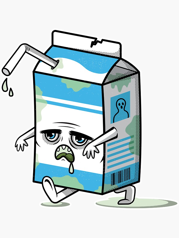 "Zombie milk brick" Sticker by ErenStream | Redbubble