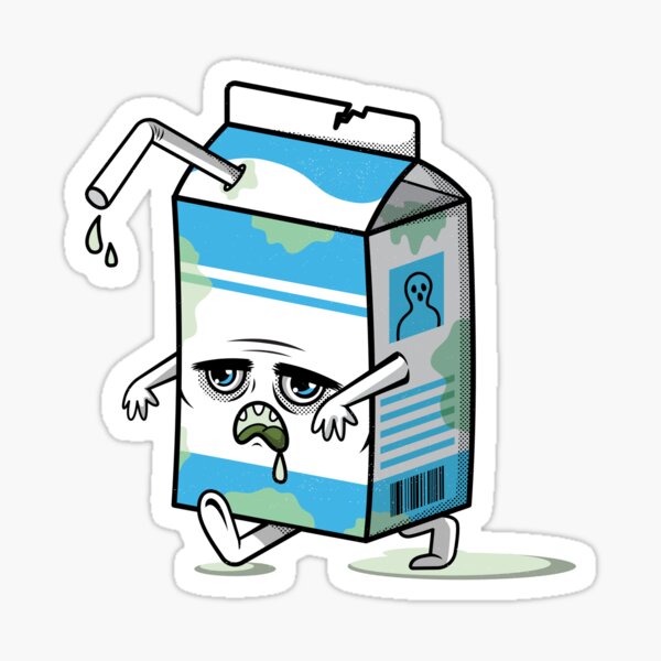 "Zombie milk brick" Sticker by ErenStream | Redbubble