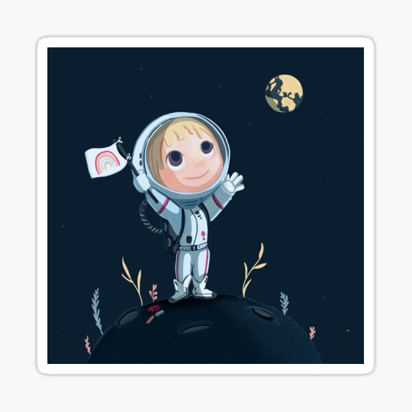 "Space Girl" Sticker for Sale by LittleCristina | Redbubble