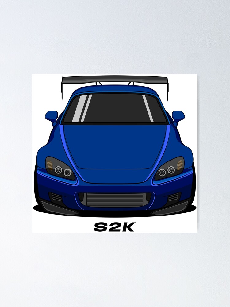 "Blue S2K" Poster for Sale by Turboosted | Redbubble
