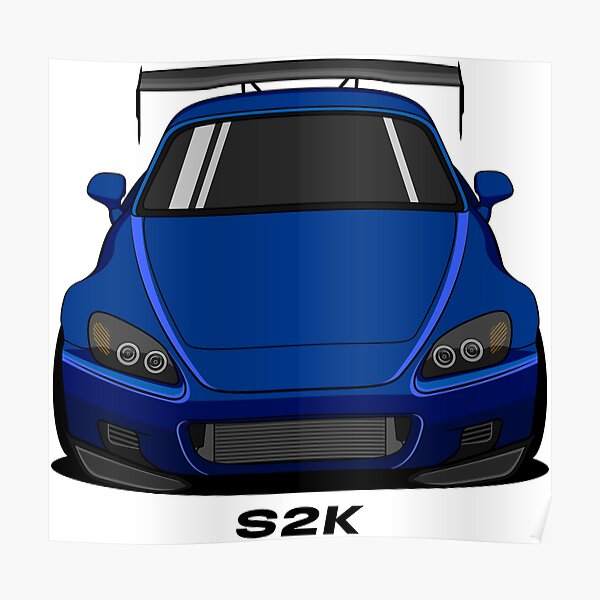 "Blue S2K" Poster for Sale by Turboosted | Redbubble