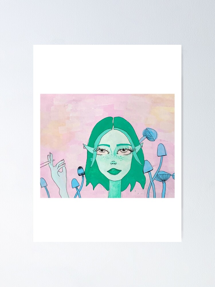 "alien girl painting " Poster by Jasminm4cdonald | Redbubble