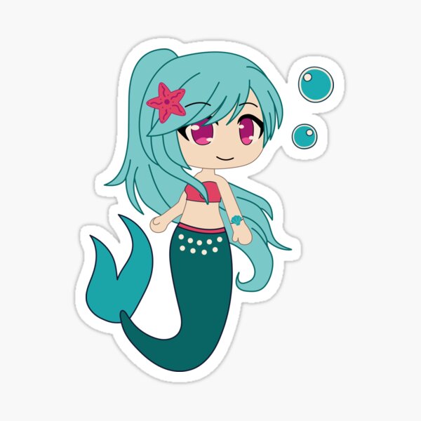 "Gacha Life Series - Cute Gacha Mermaid" Sticker for Sale by uwu-kitty ...