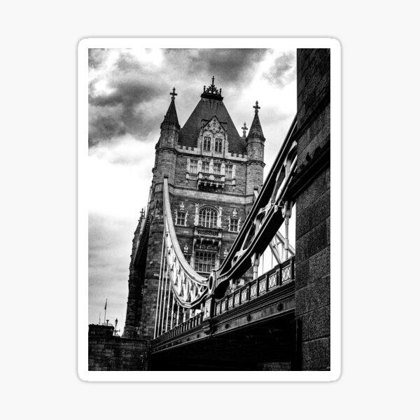 "Black and White London Bridge " Sticker for Sale by ChloePorter17 ...