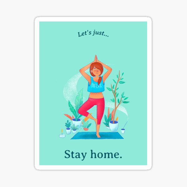 "Let's Just Stay Home Artwork | Introvert Life | Stay Safe | Stay ...