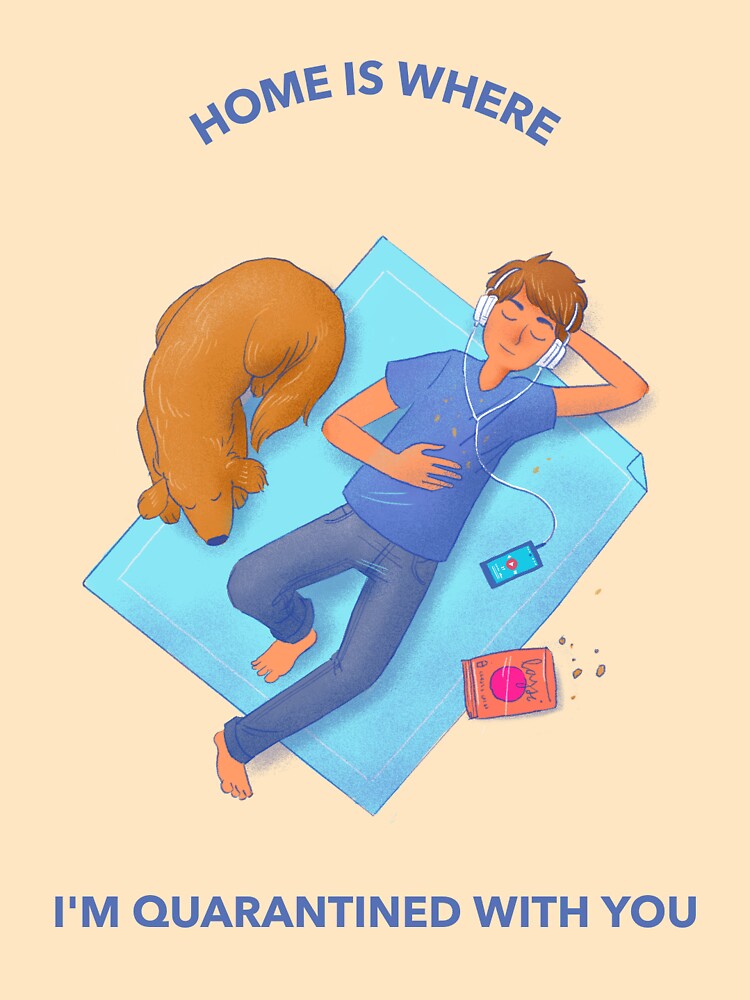 "Home is Where Artwork | Introvert Life | Stay Safe | Stay Inside ...