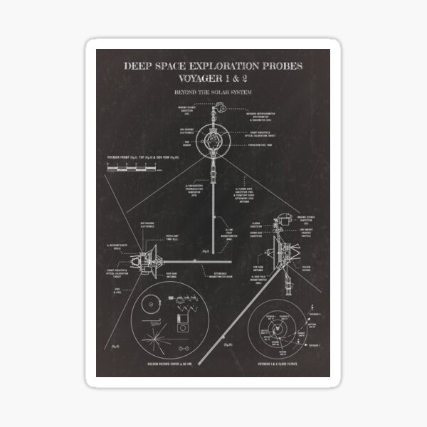 "Voyager: Deep Exploration Probes (Blackboard)" Sticker for Sale by ...
