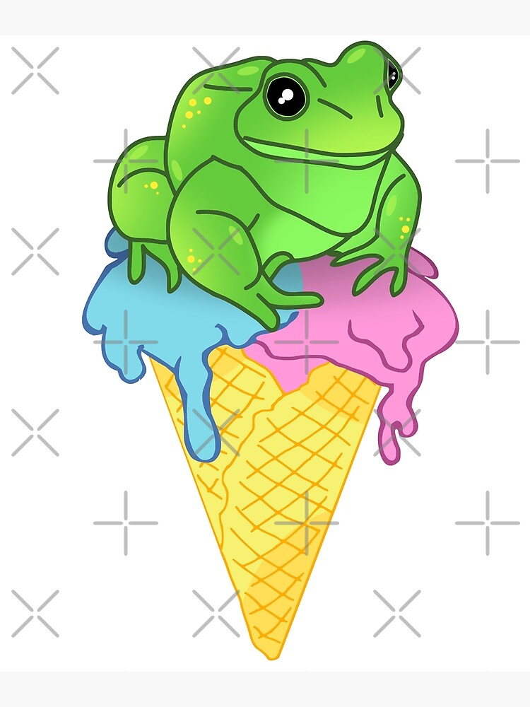 "Ice Cream Frog" Photographic Print for Sale by FandomizedRose | Redbubble