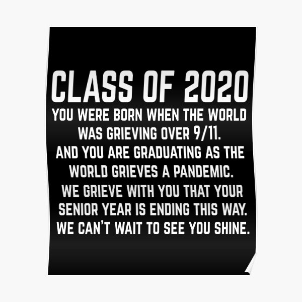 "Class of 2020 graduation" Poster by FMK1999 | Redbubble