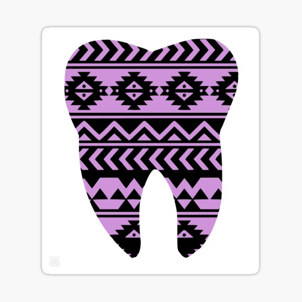"Purple Aztec Tooth" Sticker for Sale by 1835creations | Redbubble