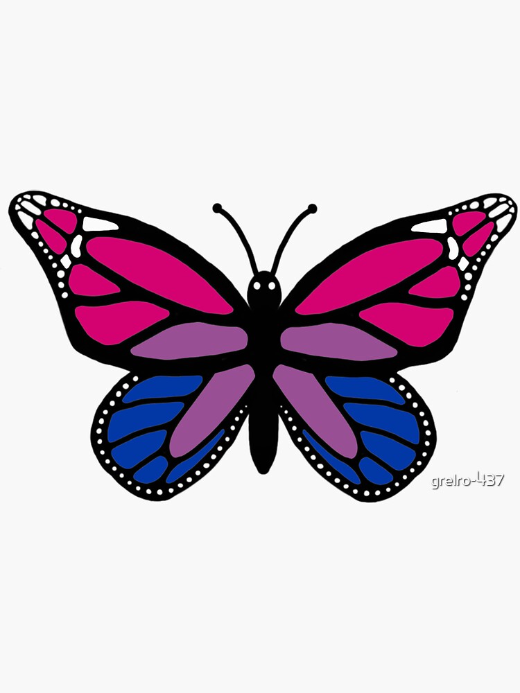 "bisexual pride butterfly" Sticker for Sale by grelro-437 | Redbubble
