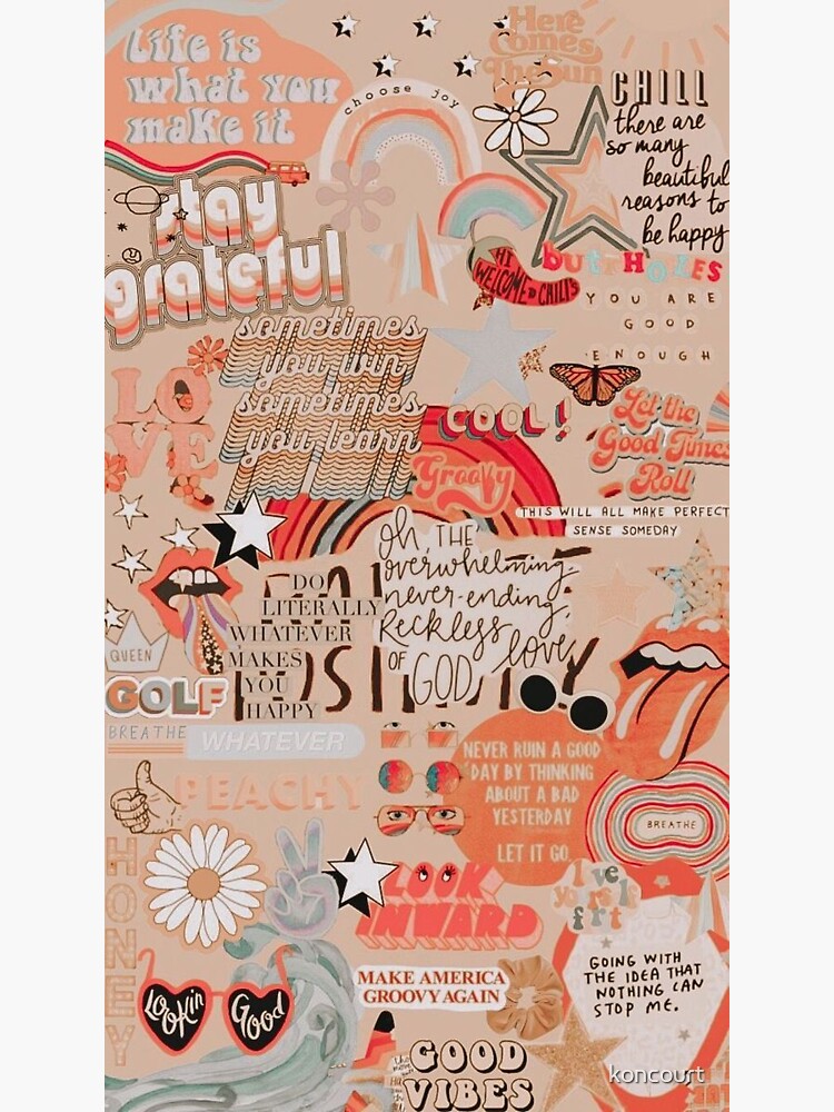 "asthetic pink collage " Sticker for Sale by koncourt | Redbubble